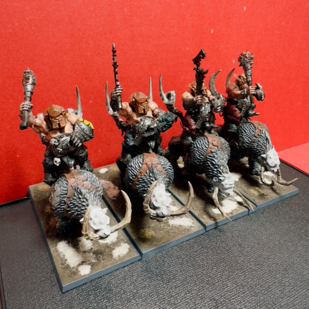 4 nicely painted Warhammer Ogre Mournfang Cavalry, Hobbies & Toys, Toys ...