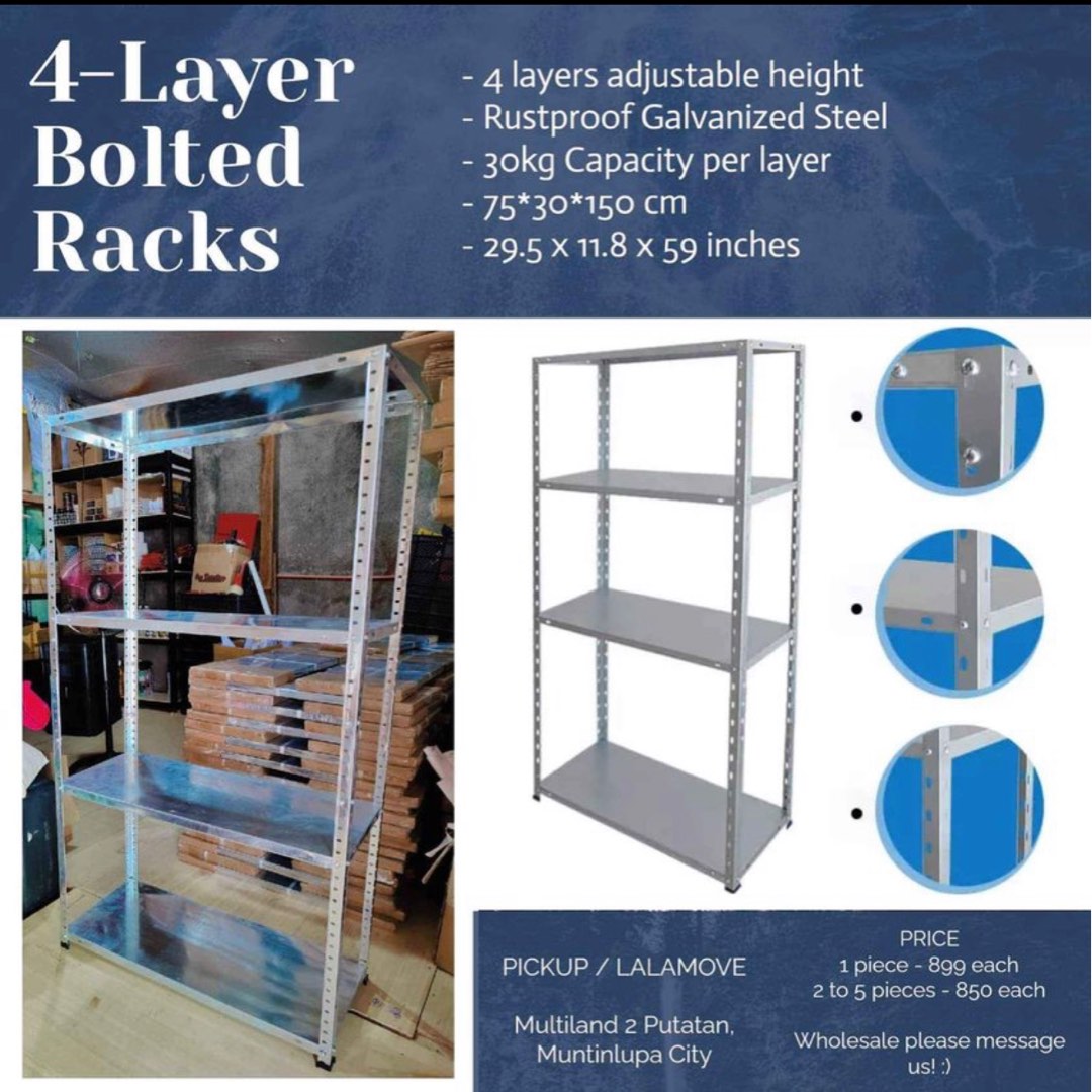 4L BOLTED RACK ALL METAL, Furniture & Home Living, Office Furniture ...