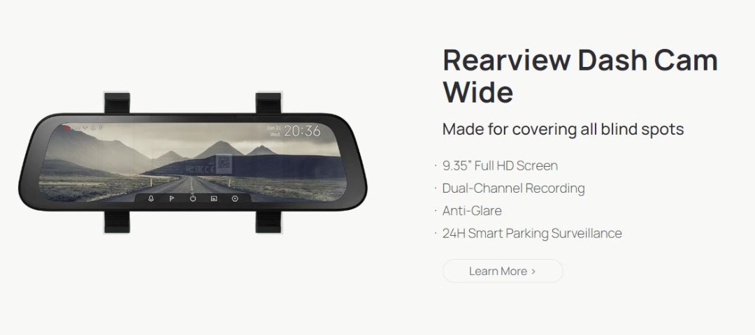 70mai Rearview Dash Cam Wide, Car Accessories, Accessories on Carousell