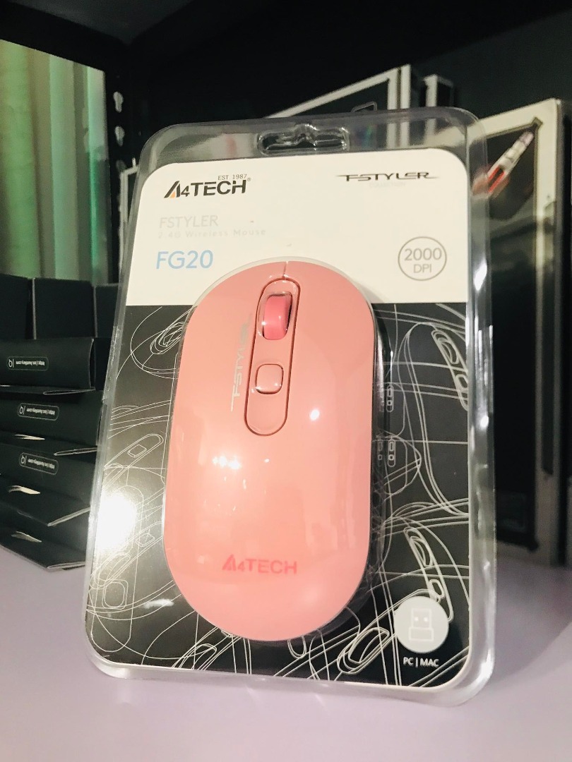 A4Tech Fstyler FG20 Wireless Mouse Pink on Carousell