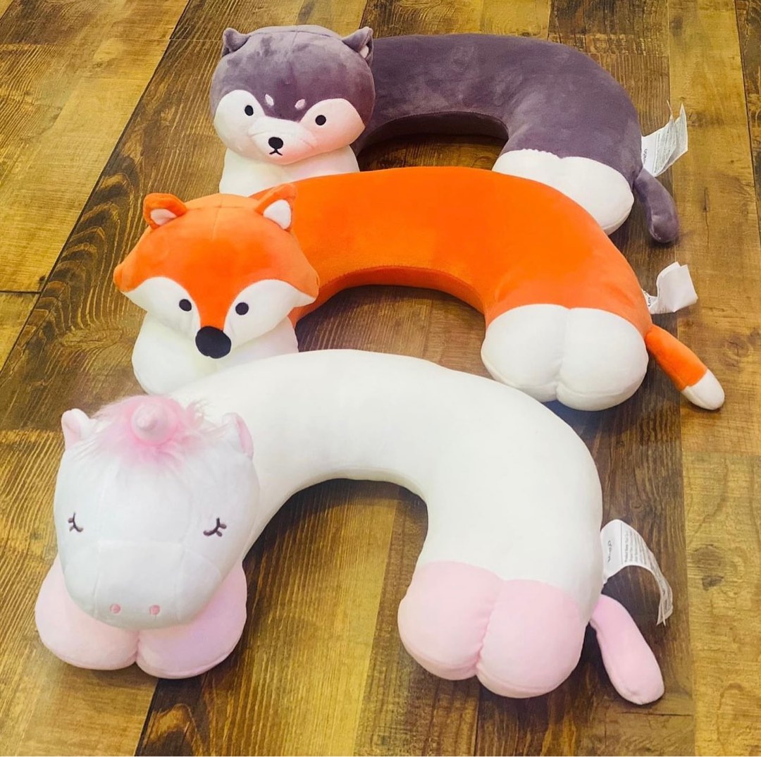 Animal Neck Pillow by Miniso (Fox Unicorn Husky), Hobbies & Toys ...