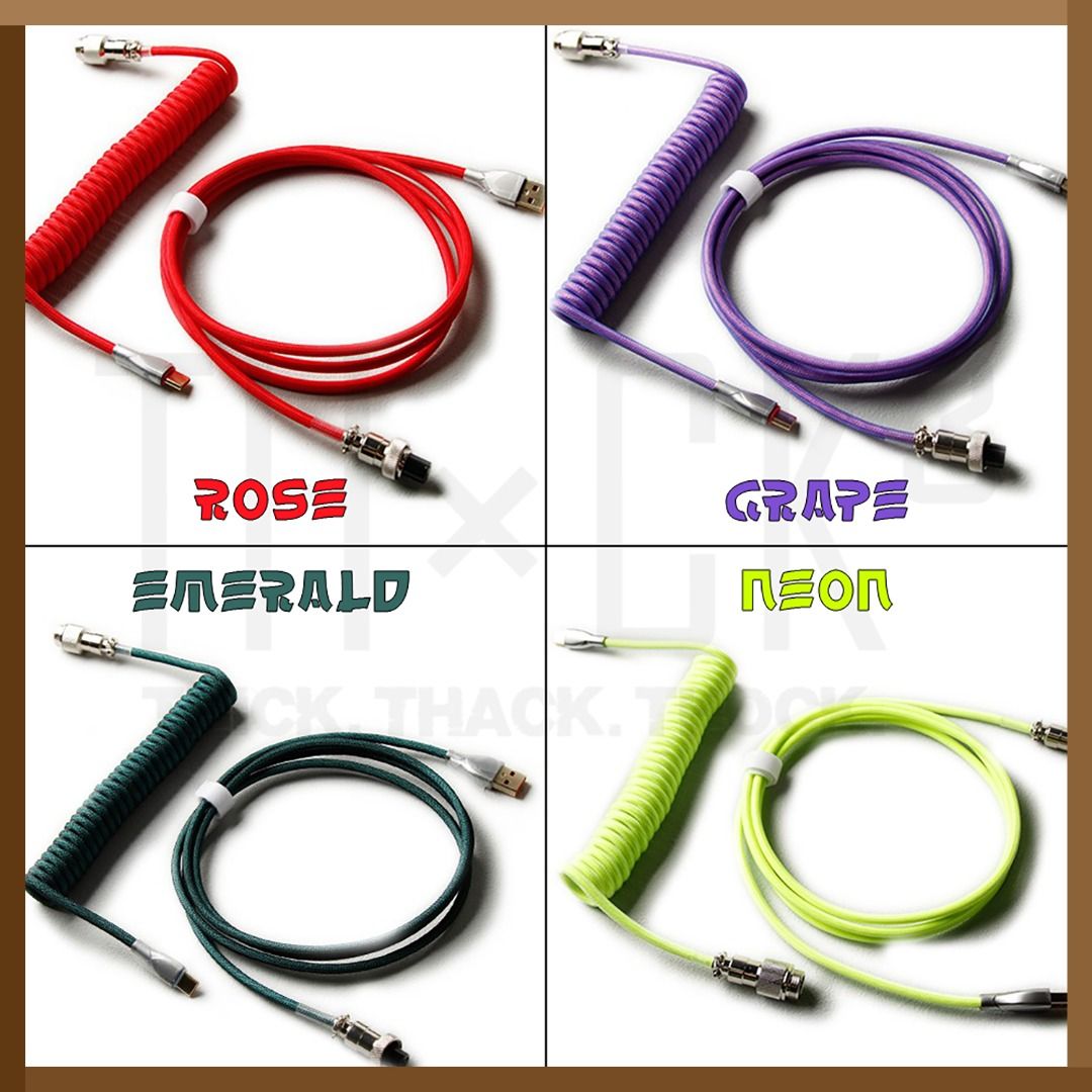 [17 Colours] Aviator Coiled Braided Type-C Cable for Mechanical ...
