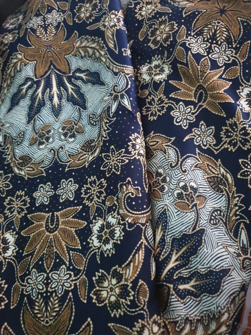 Soft Satin Batik Fabric, Women's Fashion, Dresses & Sets, Traditional ...