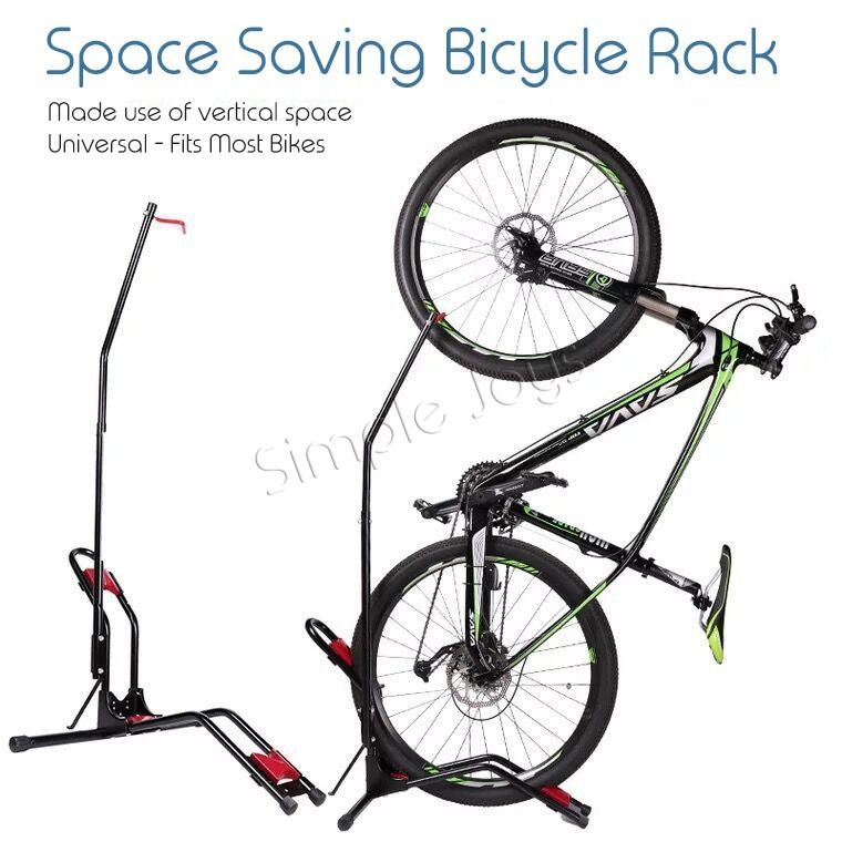 Bicycle Vertical Stand Adjustable L Shape Bike Rack Parking Storage ...