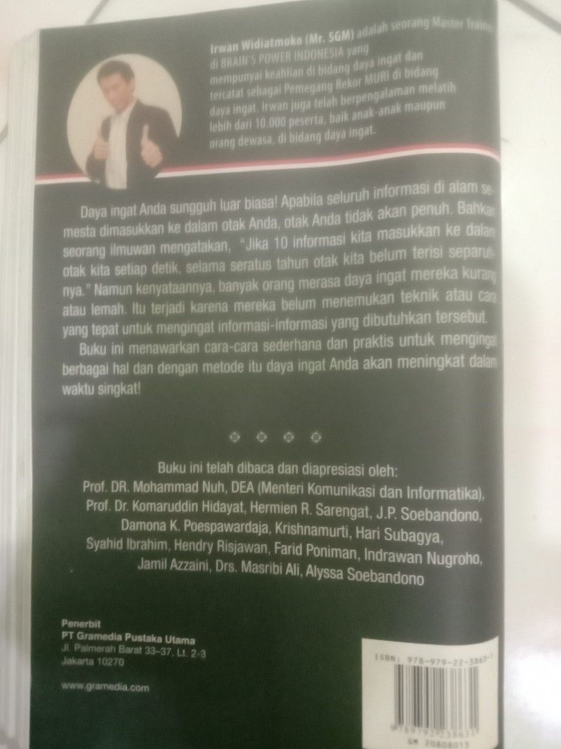 Buku memory handbook SUPER GREAT MEMORY metode lengkap dan praktis ...