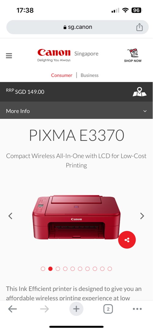 Canon Printer PIXMA E3370, Computers & Tech, Printers, Scanners ...