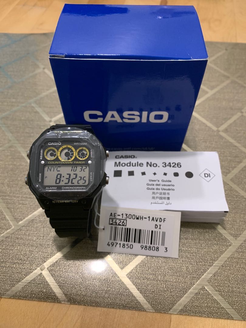 Casio AE1300 world time, Men's Fashion, Watches & Accessories, Watches ...