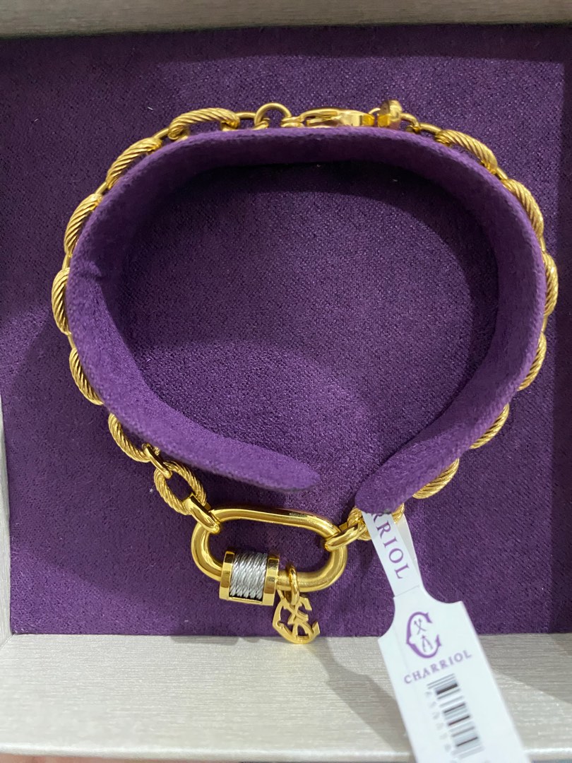 [Free SF] Charriol Forever Lock Bracelet in Gold on Carousell