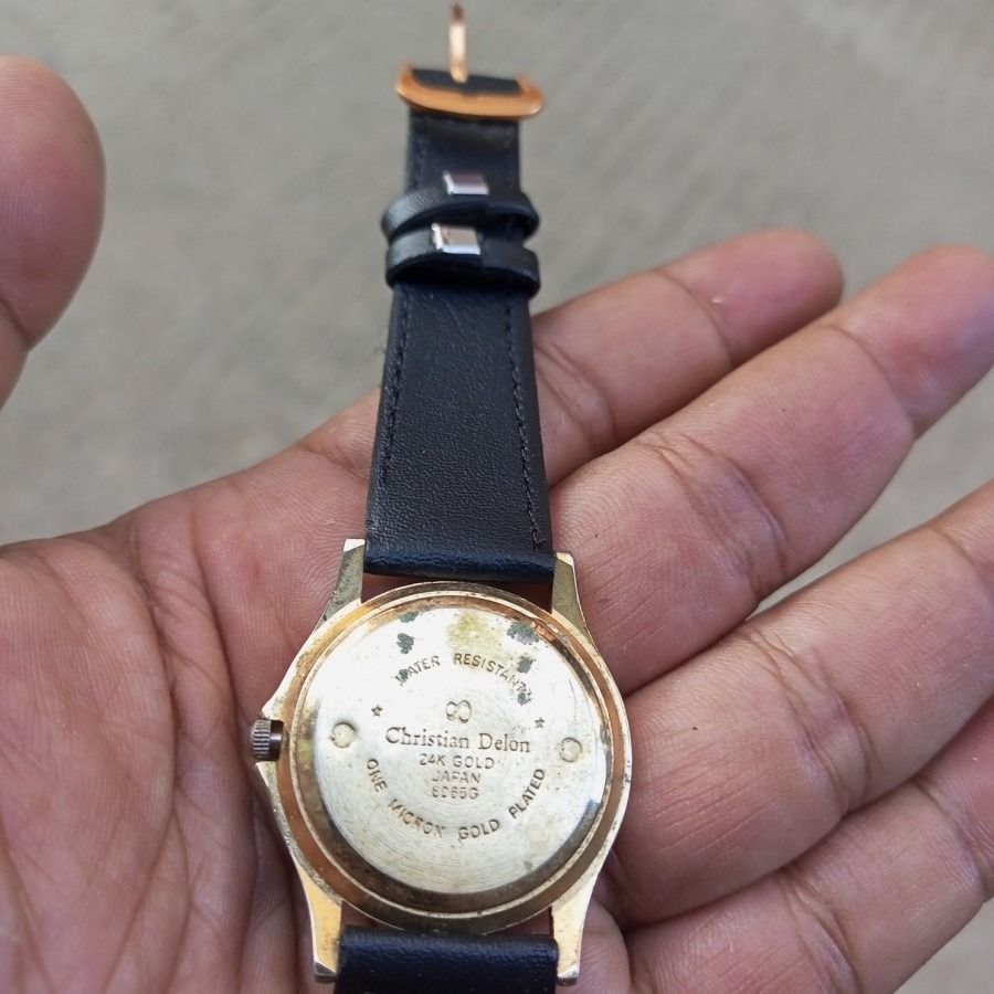 Christian Delon. Gold plated. 8065G, Fesyen Pria, Jam Tangan di Carousell