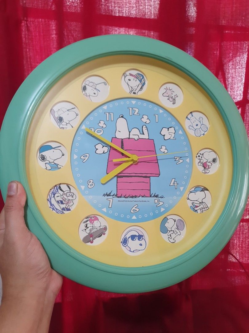 Classic Vintage Peanuts Snoopy Wall Clock on Carousell