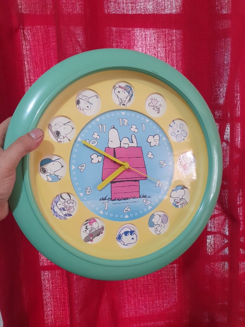 Classic Vintage Peanuts Snoopy Wall Clock on Carousell