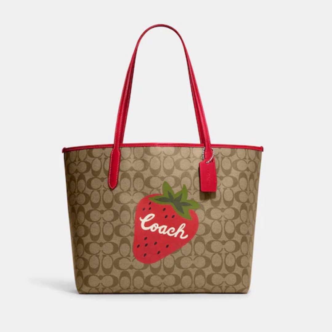 Coach Strawberry City Tote Sling Bag, Women's Fashion, Bags & Wallets ...