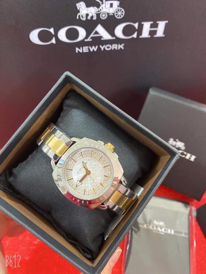 COACH TWO TONE GLITZ DIAL AUTHENTIC WATCH, Women's Fashion, Watches ...
