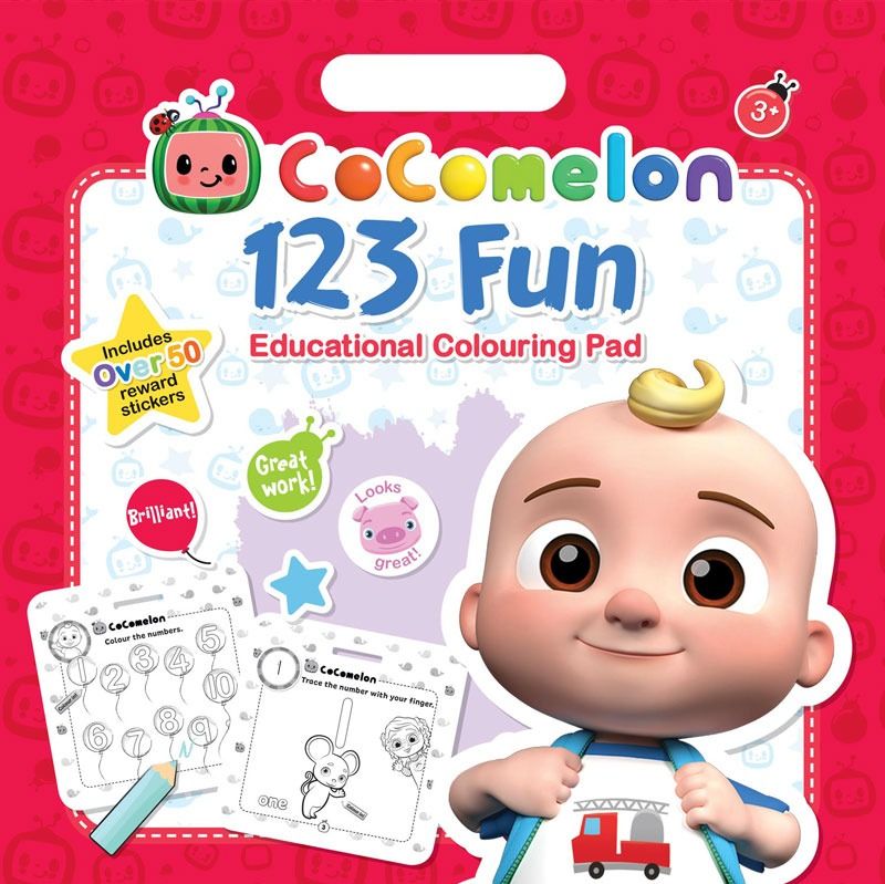 COCOMELON COLOURING BOOK - 123 Fun, 興趣及遊戲, 書本 & 文具, 小朋友書 - Carousell