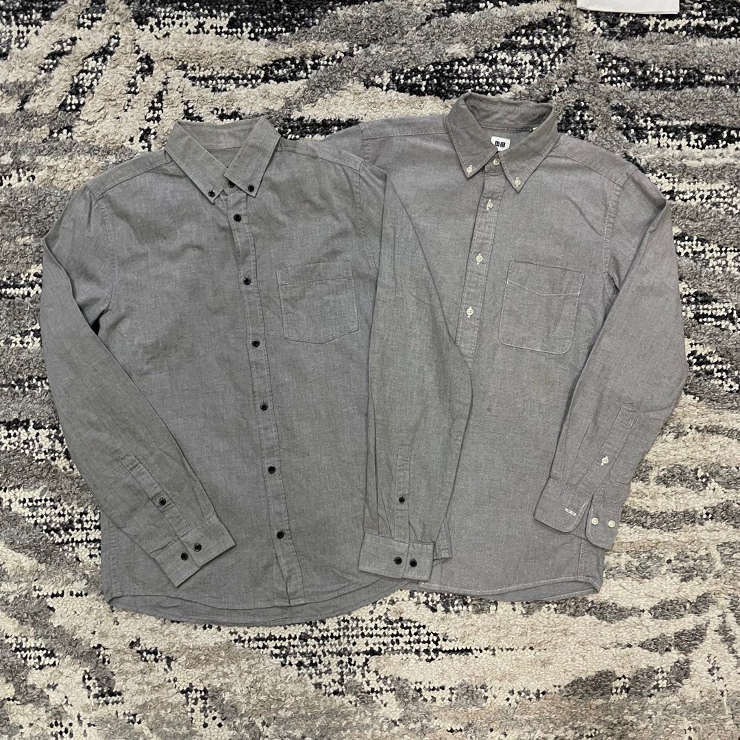 COMBO UNIQLO & HnM, Men's Fashion, Tops & Sets, Formal Shirts on Carousell