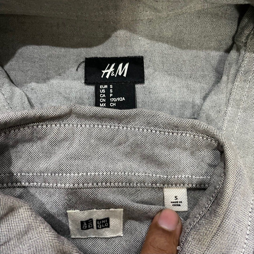 COMBO UNIQLO & HnM, Men's Fashion, Tops & Sets, Formal Shirts on Carousell