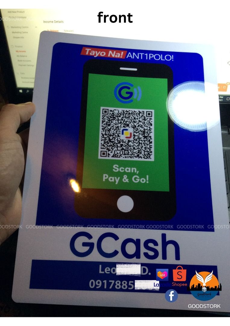 Customized PVC Type Scan to Pay QR Code for GCash Signage and others ...