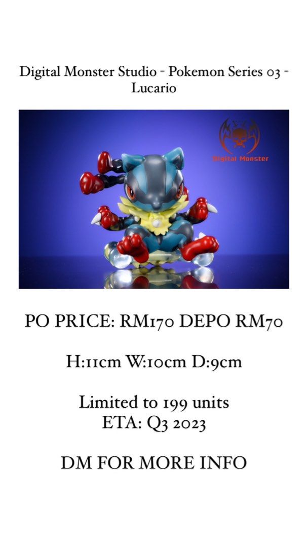 Digital Monster Studio - Pokemon Series 03 - Lucario, Hobbies & Toys ...
