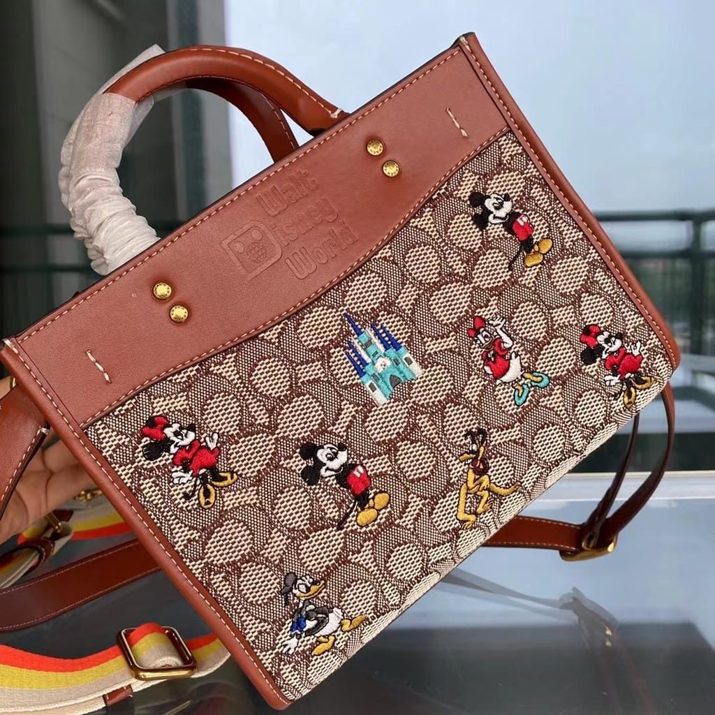 Disney X Coach Rogue 25 In Signature Textile Jacquard With Mickey Mouse ...