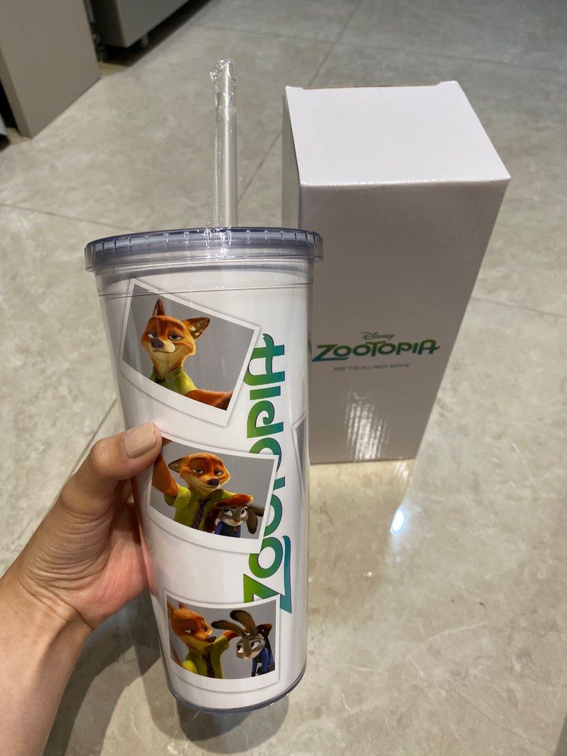 Disney Zootopia Tumbler with straw, Furniture & Home Living ...