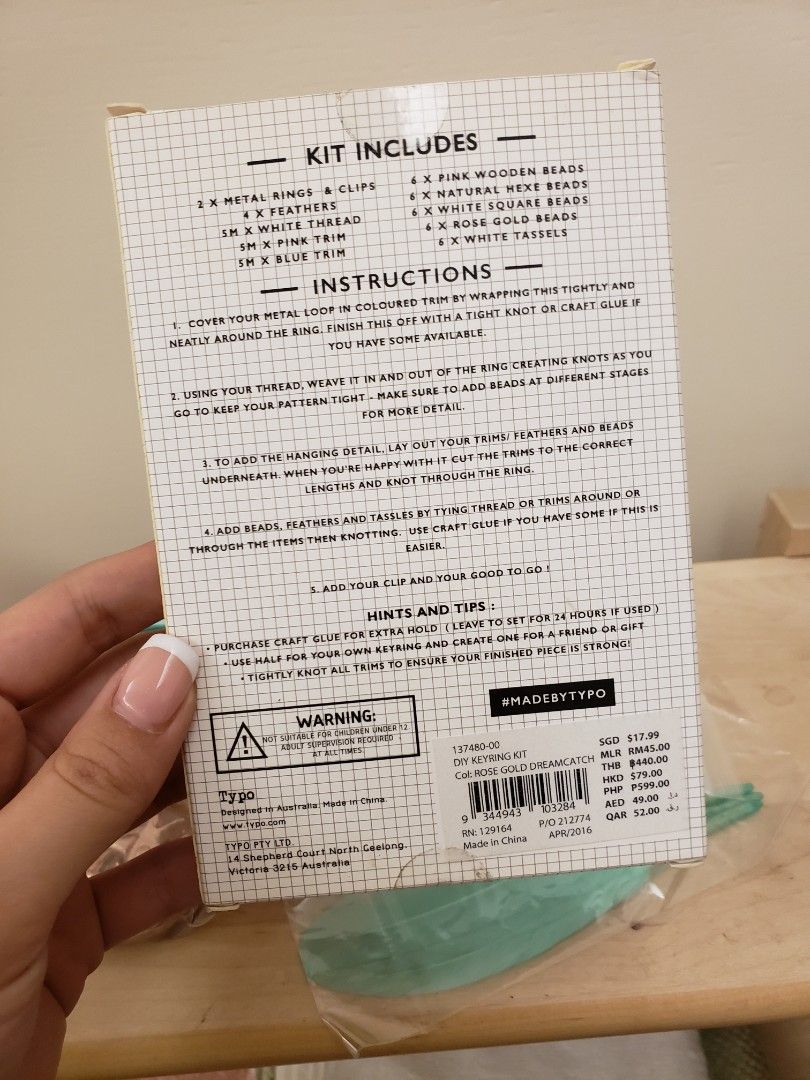 Buy worth $100 get for free / DIY Key Ring Kit Typo Cotton On, 興趣及遊戲 ...