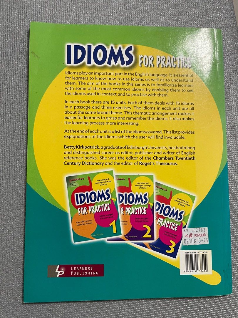 English idioms for practice book 1, Hobbies & Toys, Books & Magazines ...