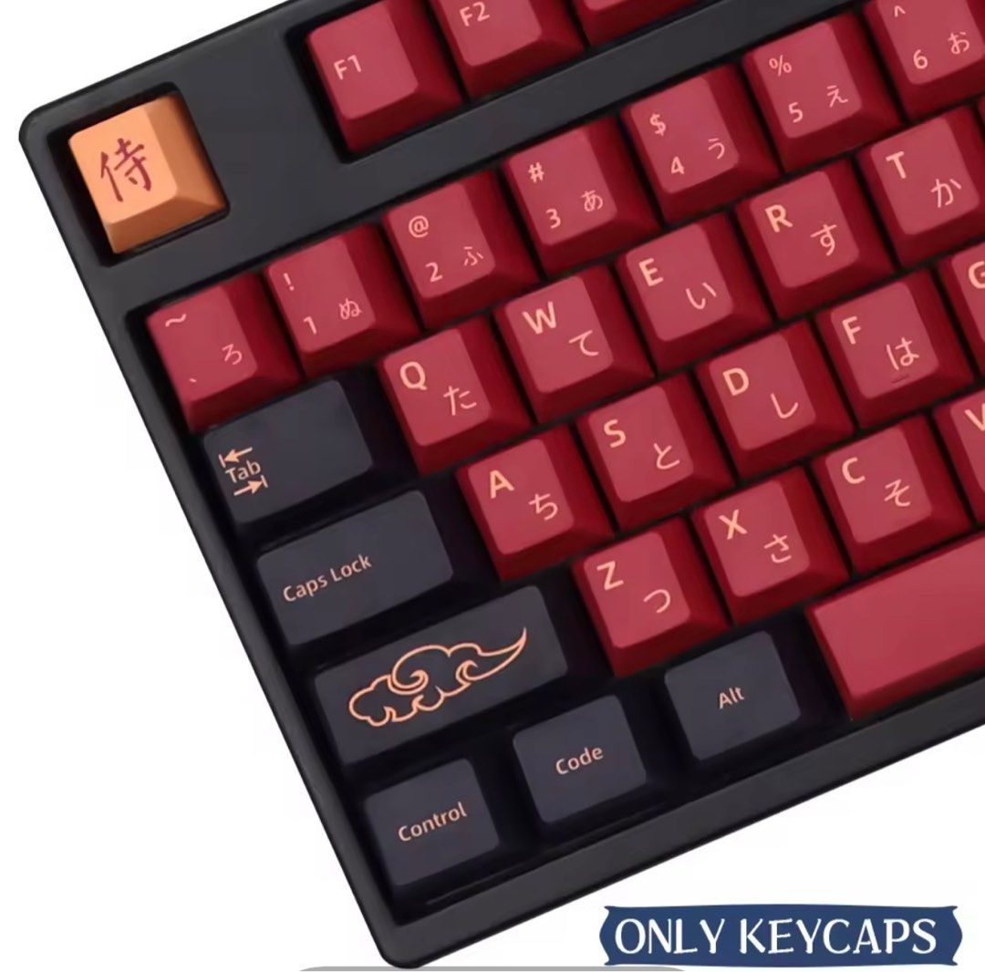 GMK Red Samurai PBT Keycaps, Computers & Tech, Parts & Accessories ...