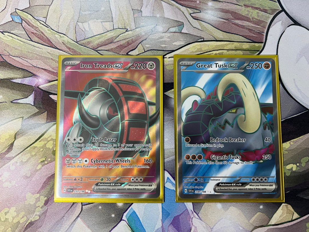 Great Tusk and Iron Treads EX Full Art - Pokémon TCG Scarlet and Violet ...
