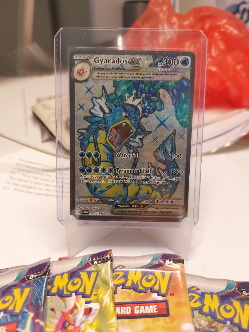 Gyarados ex Tera Full Art Secret Rare 225/198 SV1EN, Hobbies & Toys ...