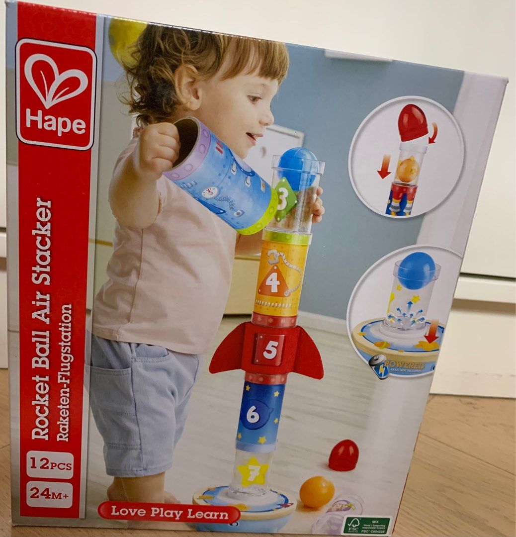全新未拆Hape Rocket Ball Air Stacker 球懸浮火箭推塔, 兒童＆孕婦用品, 嬰兒玩具 - Carousell