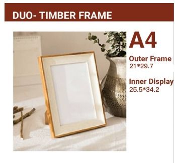 High Quality Thick Border Wooden Photo Frame 4R 5R A4 Table Or Hanging ...