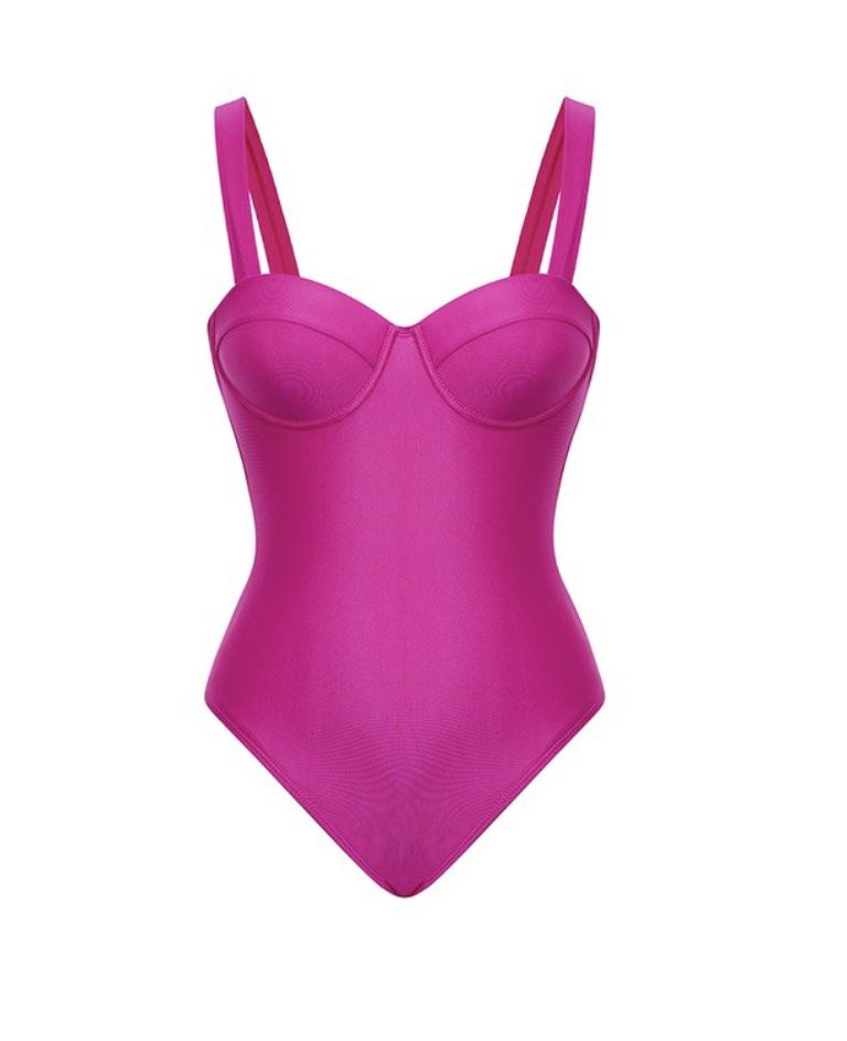 Hot Pink One Piece Swimwear On Carousell