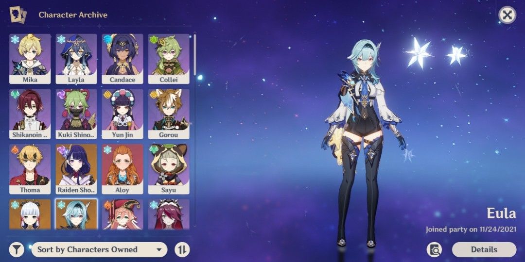 hutao+sig , ayaka+sig, raiden+sig, eula, tartaglia, light of foliar ...