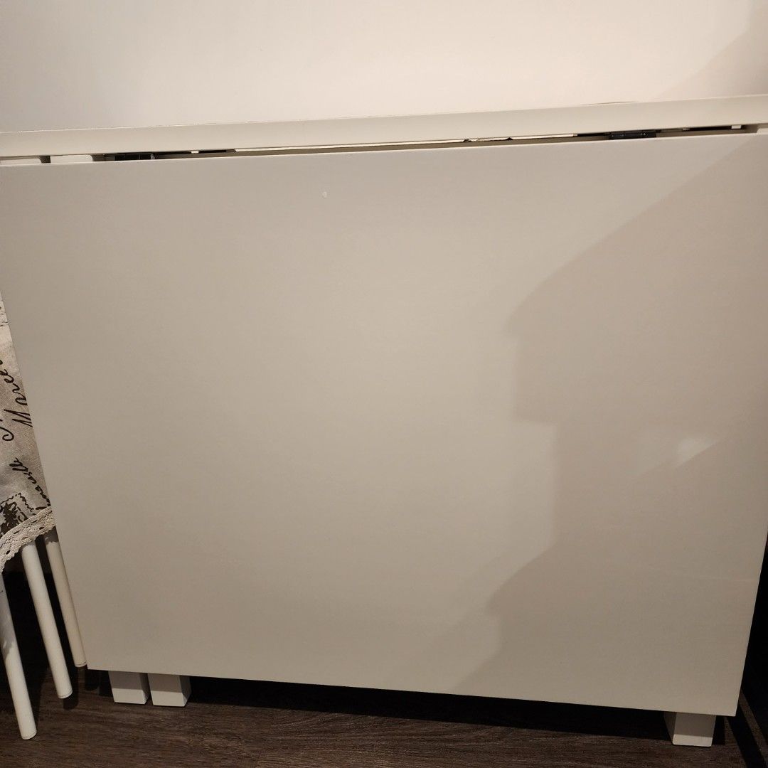 IKEA Norden White Gateleg / Foldable Table, Furniture & Home Living ...