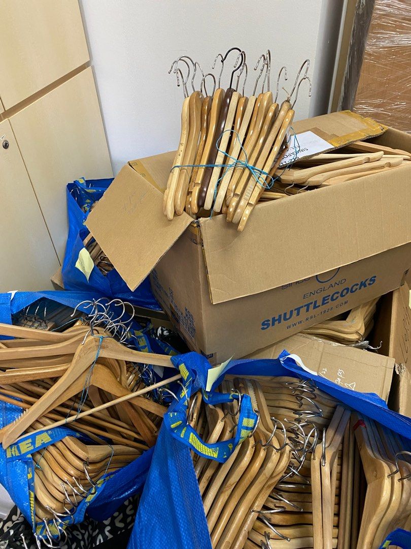 IKEA wooden hangers, Furniture & Home Living, Home Improvement ...