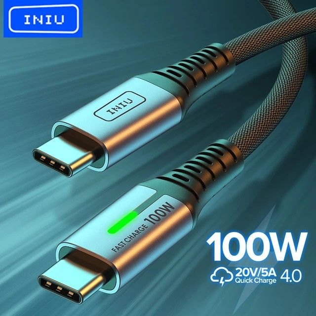 INIU 100W USB C to USB Type C Cable PD 5A QC Fast Charging Phone ...