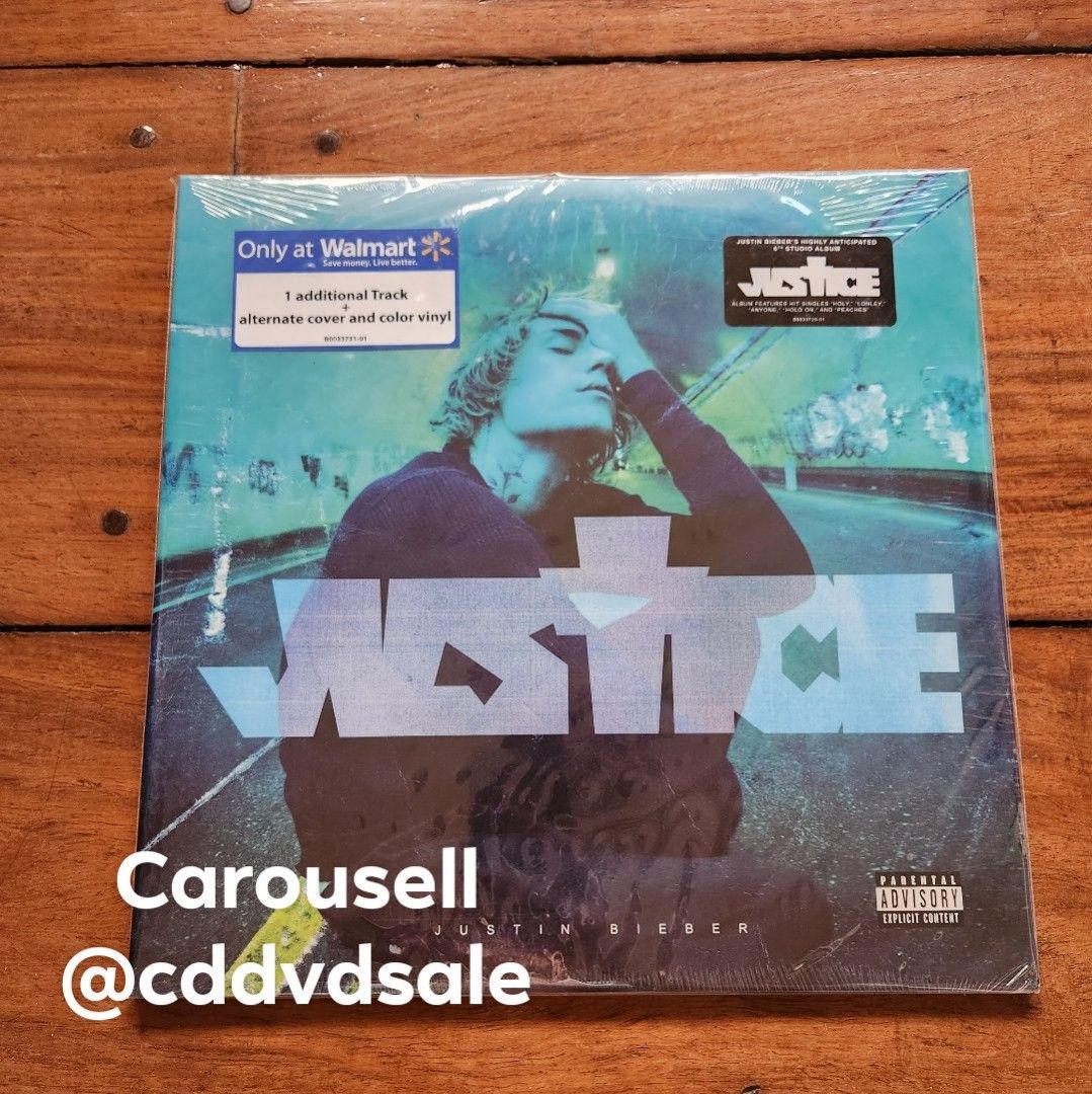 JUSTIN BIEBER JUSTICE COLORED VINYL WALMART PLAKA ALBUM NOT CD, Hobbies ...