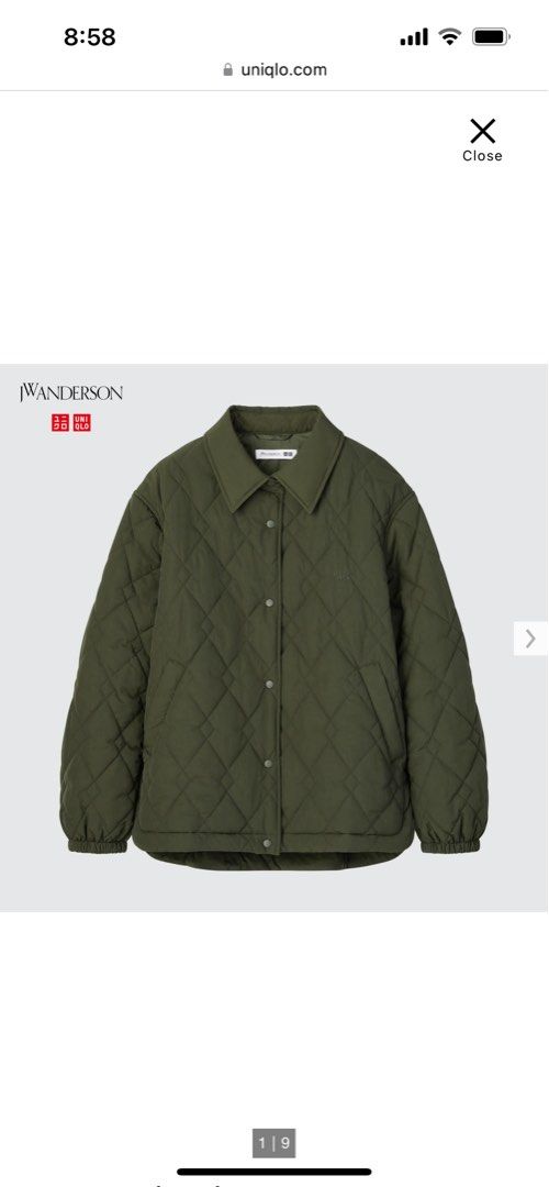 JW ANDERSON UNIQLO Padded Quilted Jacket, Women's Fashion, Coats, Jackets and Outerwear on Carousell