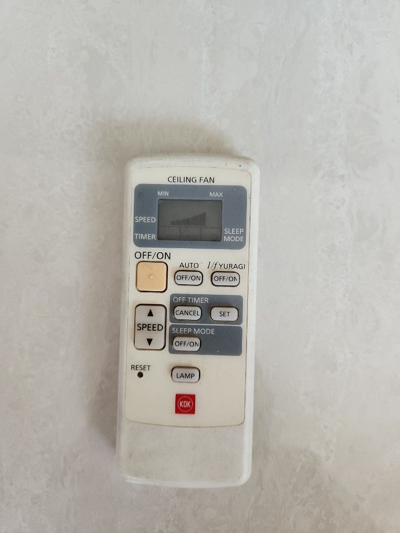 KDK ceiling fan remote (original), TV & Home Appliances, Electrical ...