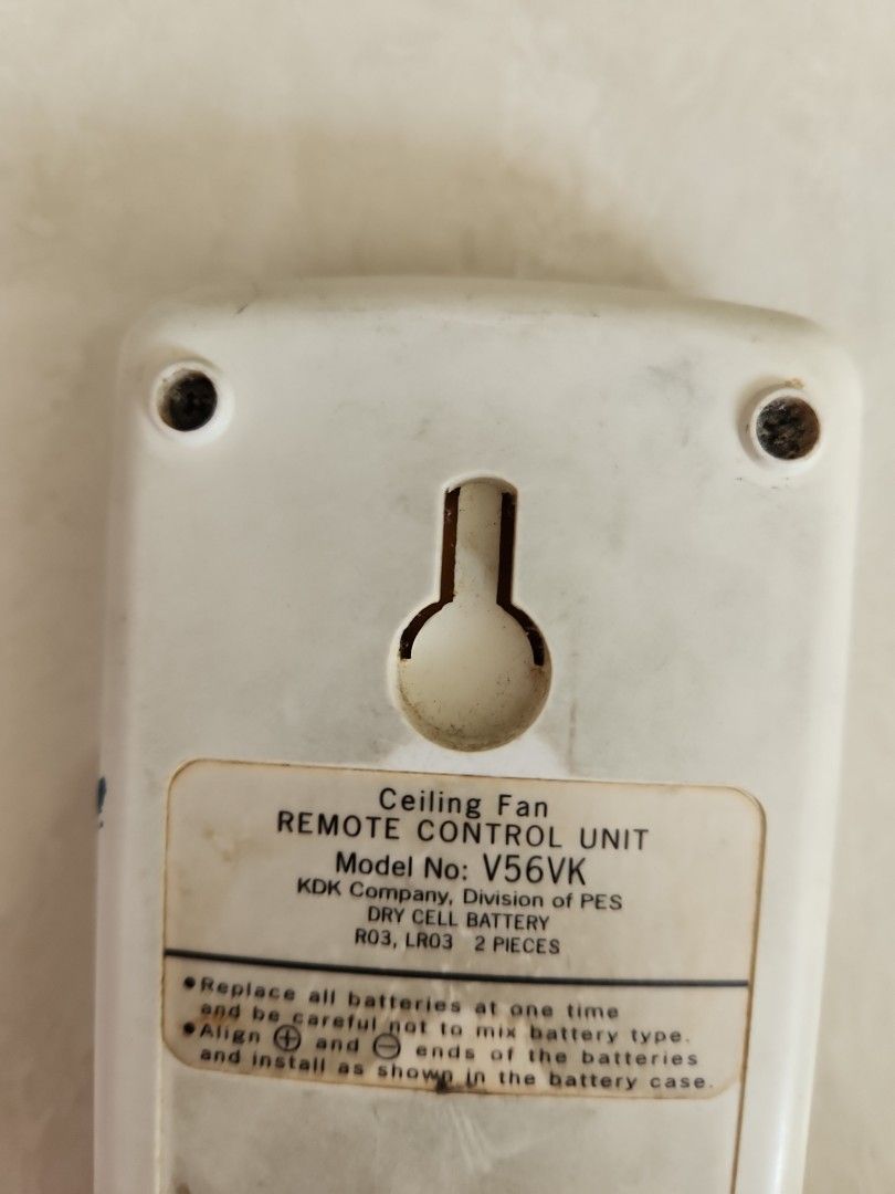 KDK ceiling fan remote (original), TV & Home Appliances, Electrical ...