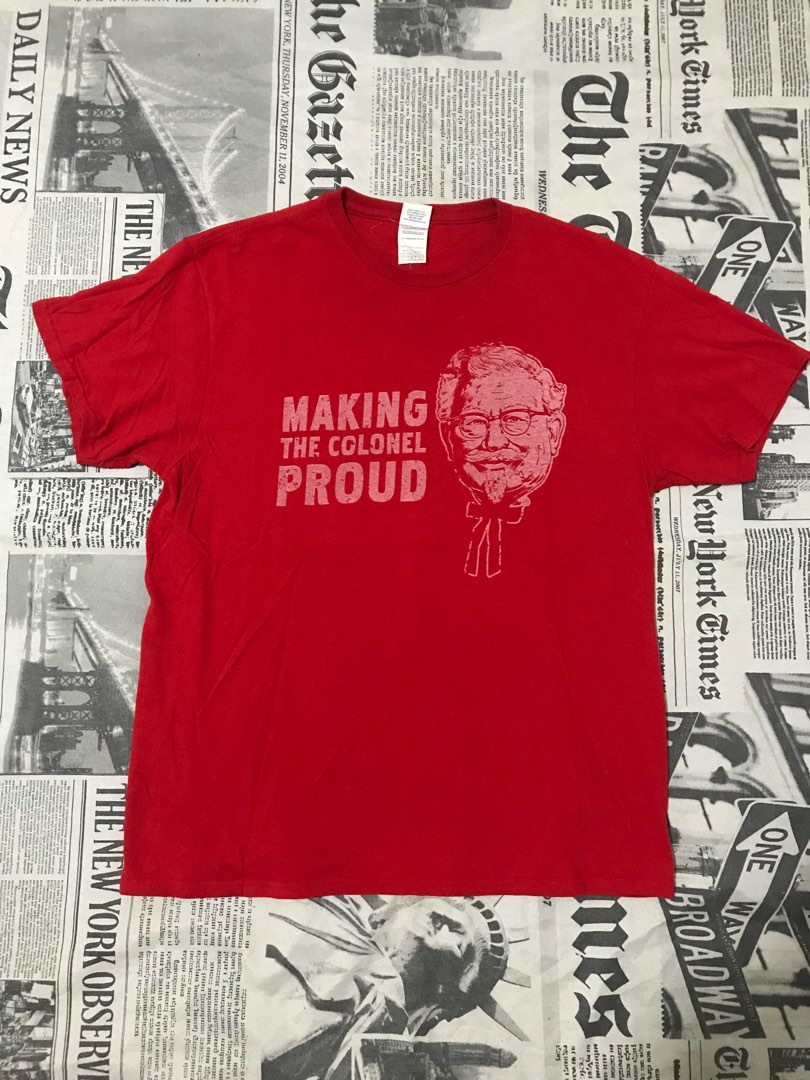 Kfc tee, Men's Fashion, Activewear on Carousell