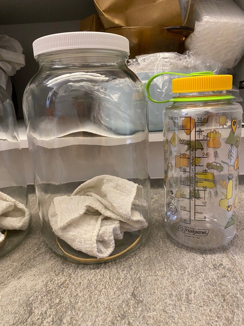 Kombucha set / large glass jars and bottles, Furniture & Home Living ...