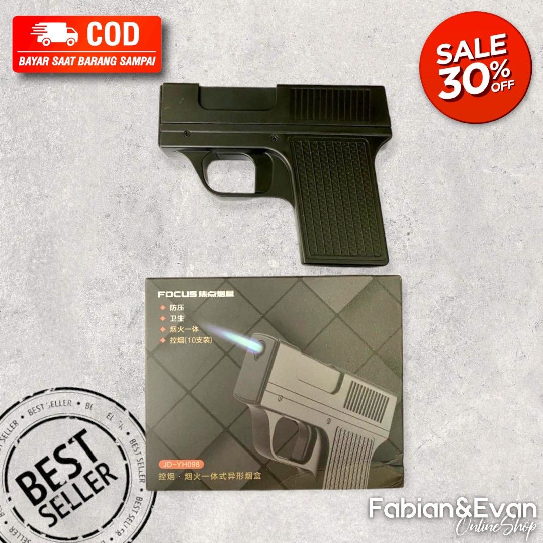 Korek Api Gas Unik Pistol Bara Focus, Antik, Lainnya di Carousell