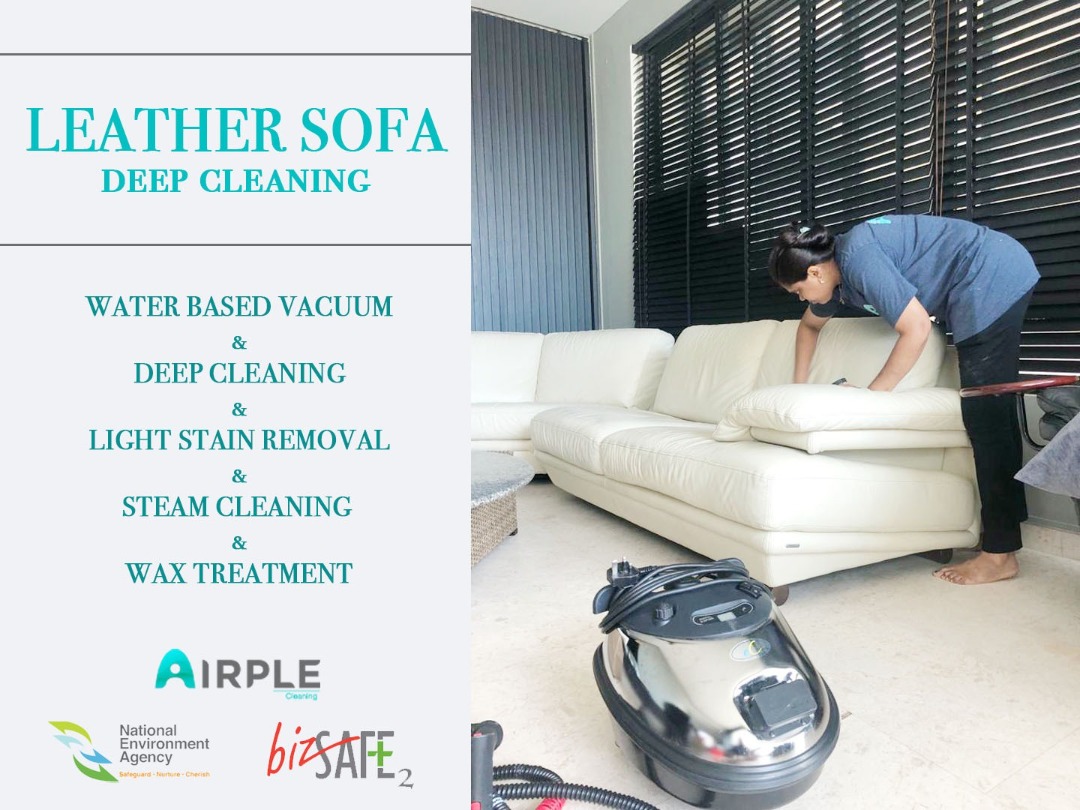 Leather Sofa Deep Cleaning Clean, Home Services, Home Cleaning, Sofa Cleaning on Carousell