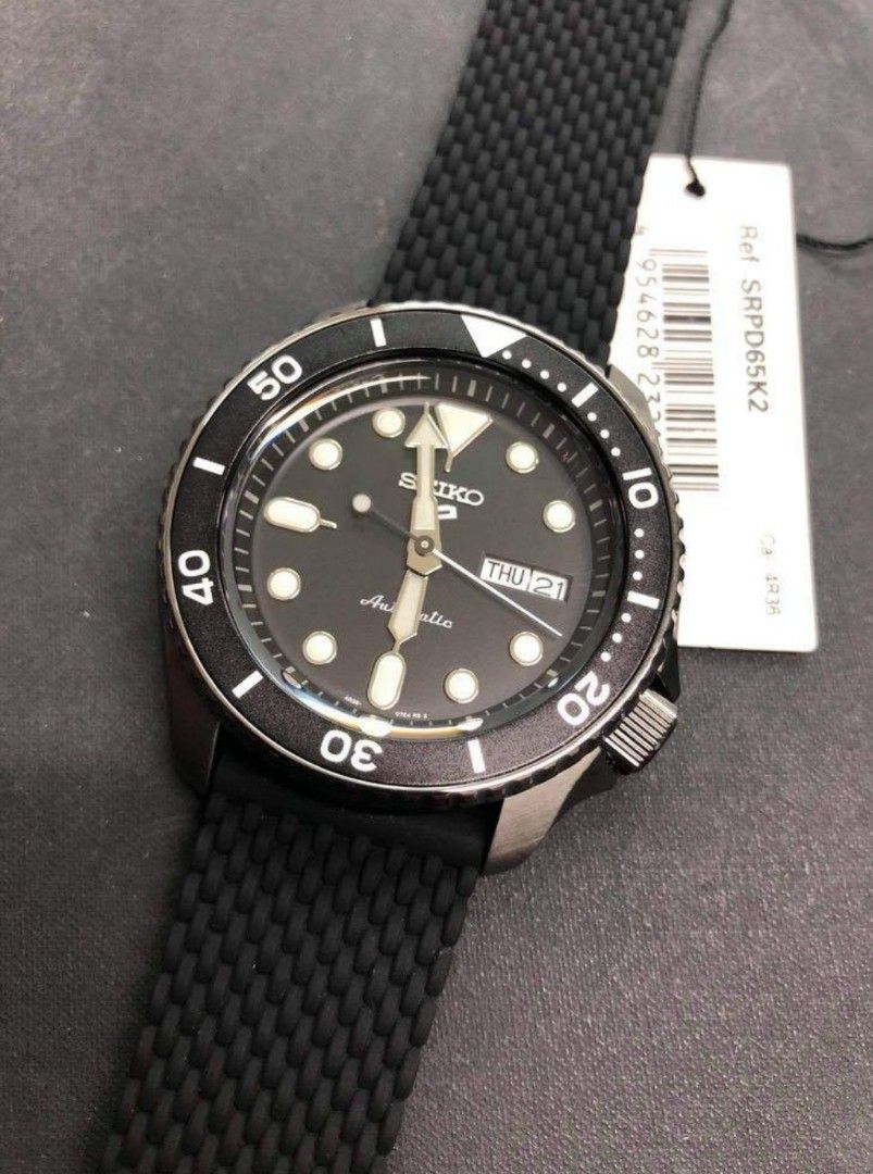 *Lowest Price*Seiko 5 Sports SRPD65K Men's Automatic Silicone Strap ...