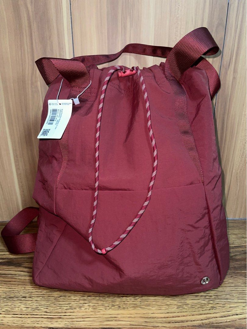 Lululemon Dual Function Backpack (Maroon), Women's Fashion, Bags ...