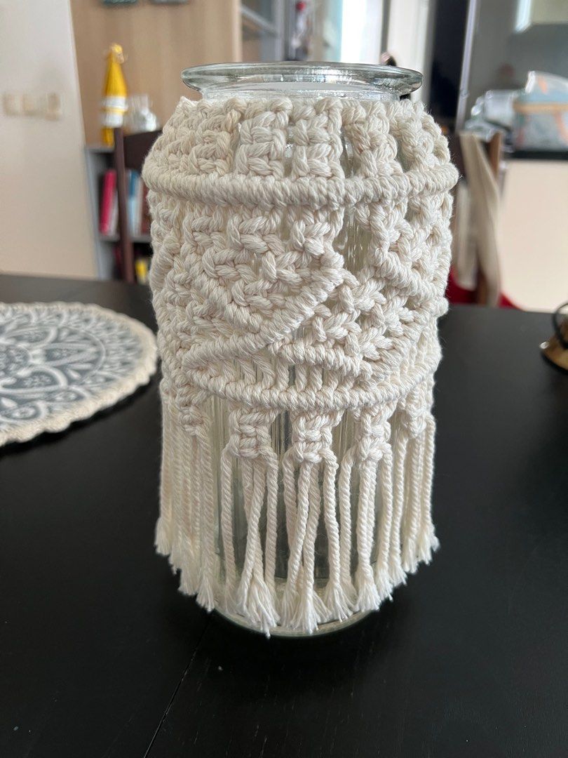 Macrame vase, Furniture & Home Living, Home Decor, Vases & Decorative ...
