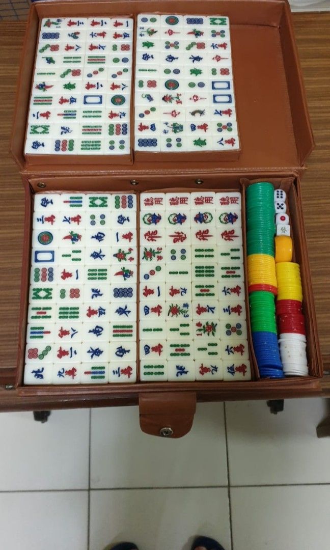 Mahjong Table with complimentary mini mahjong tiles set, Furniture ...