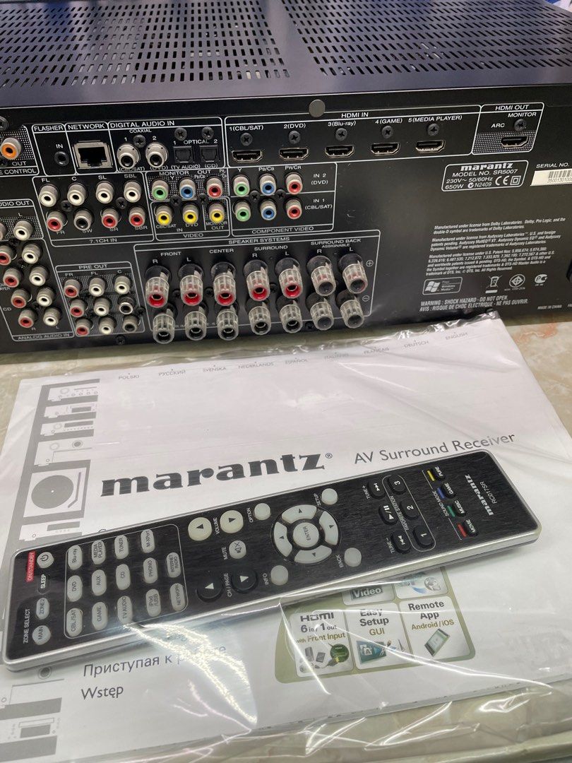 Marantz SR5007 AV Surround Amplifier, Audio, Soundbars, Speakers ...