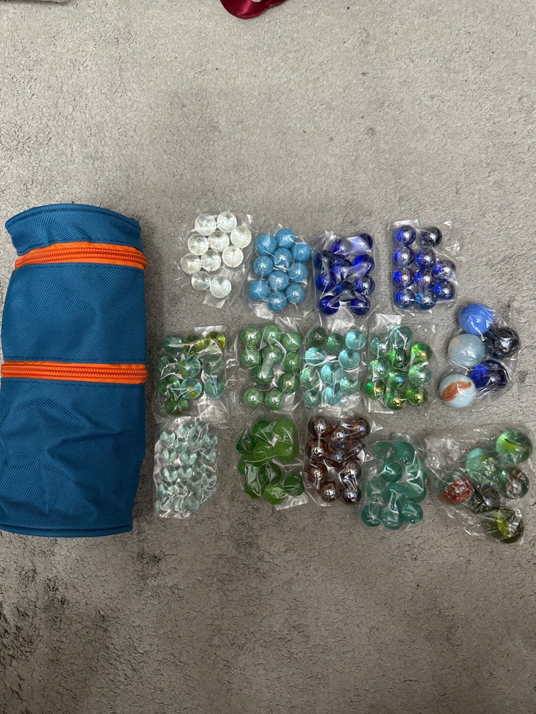 Marbles with Case, Hobbies & Toys, Toys & Games on Carousell